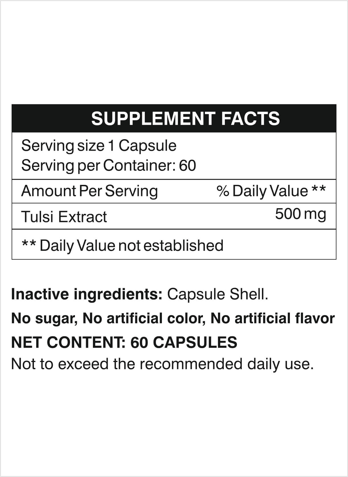 Tulsi Capsules Tulsi Tablet